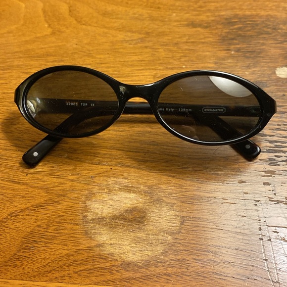 Coach | Accessories | Coach Oval Black Tortoise Sunglasses With Brown ...